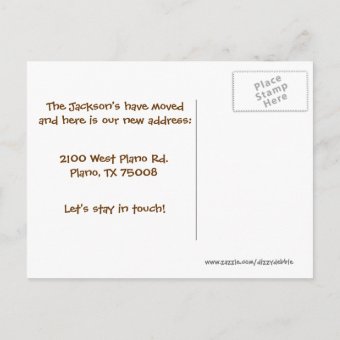 Funny Change of Address Post Card | Zazzle