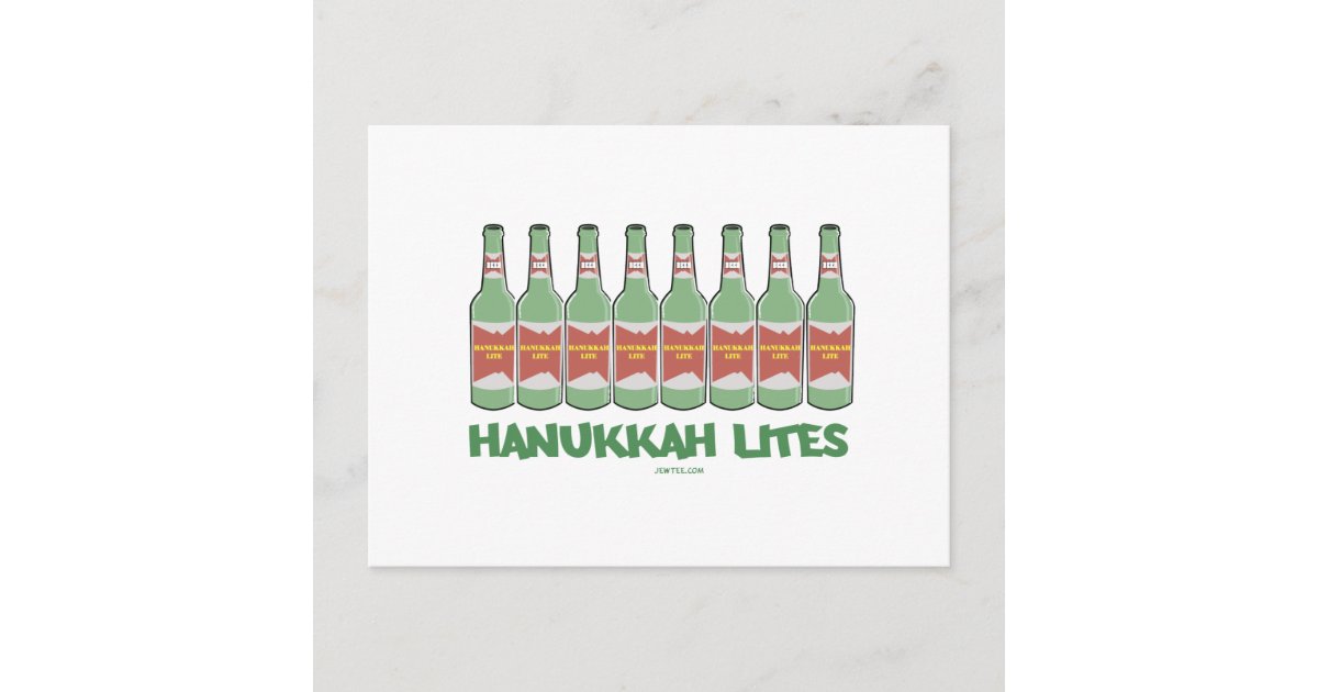 FUNNY CHANUKAH HANUKKAH LITES GIFTS HOLIDAY POSTCARD | Zazzle