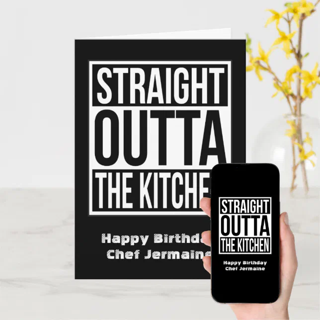 Funny Chef and Cook Saying Happy Birthday Card | Zazzle