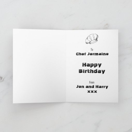 Funny Chef and Cook Saying Happy Birthday Card | Zazzle