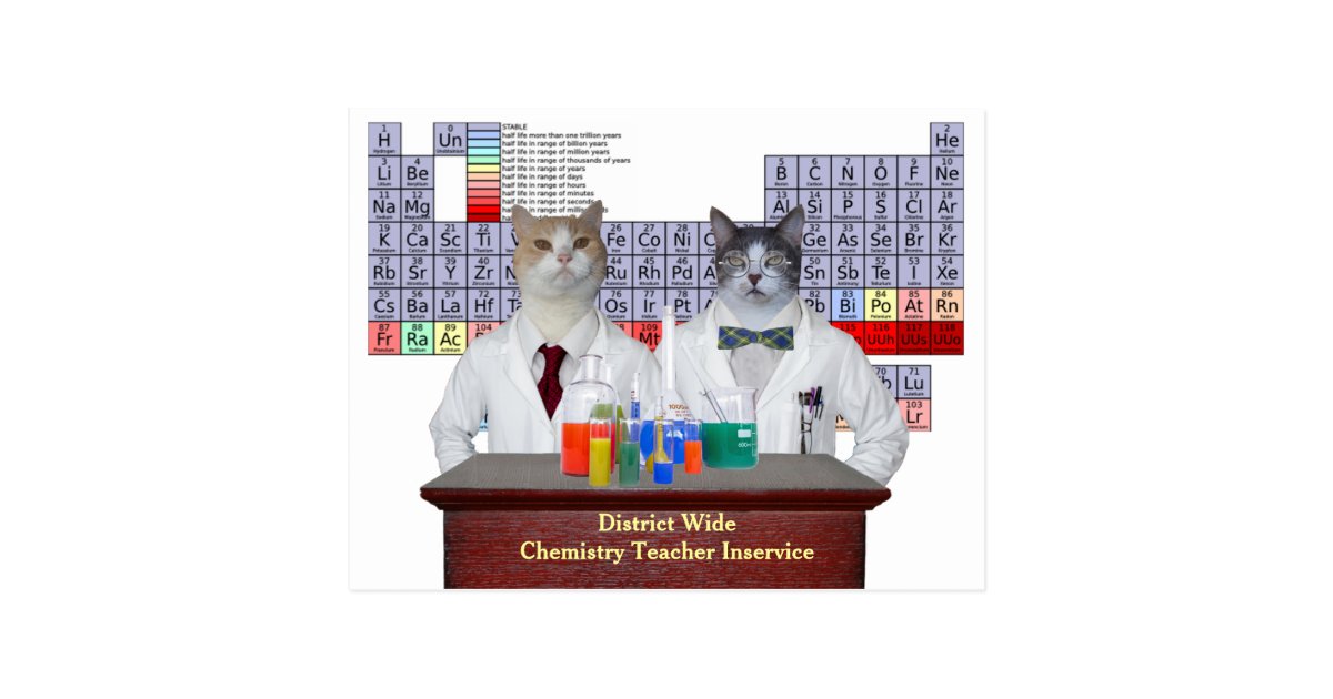 Funny Chemistry Cats Postcard | Zazzle.com
