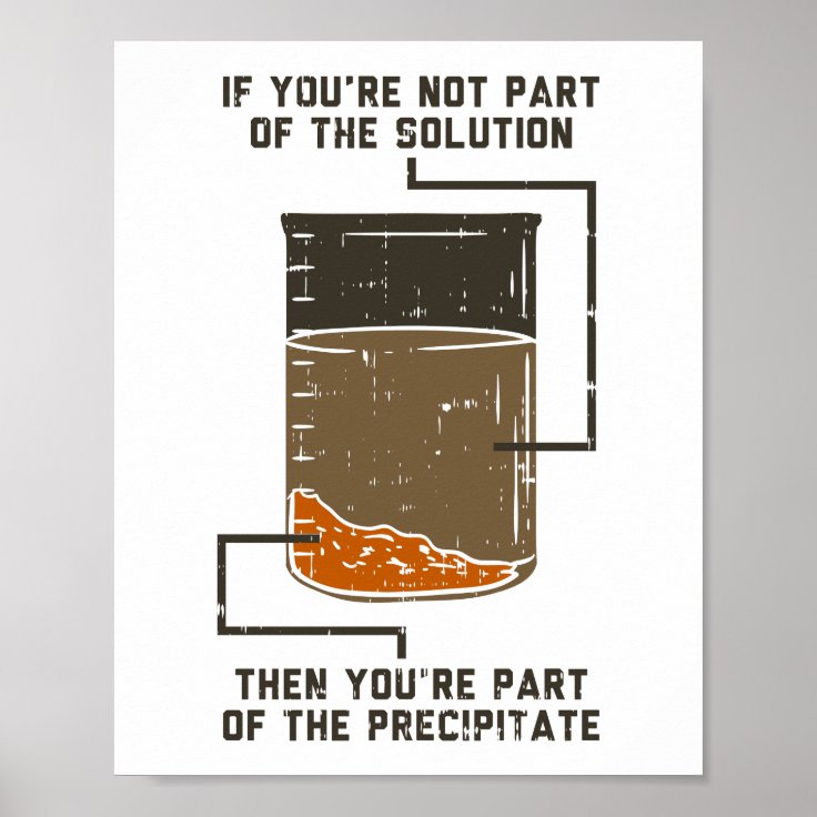 Funny Chemistry Solution Poster | Zazzle
