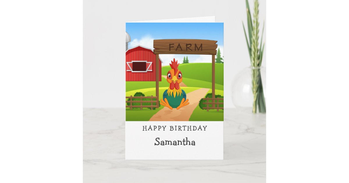 Funny Chicken Birthday Card | Zazzle