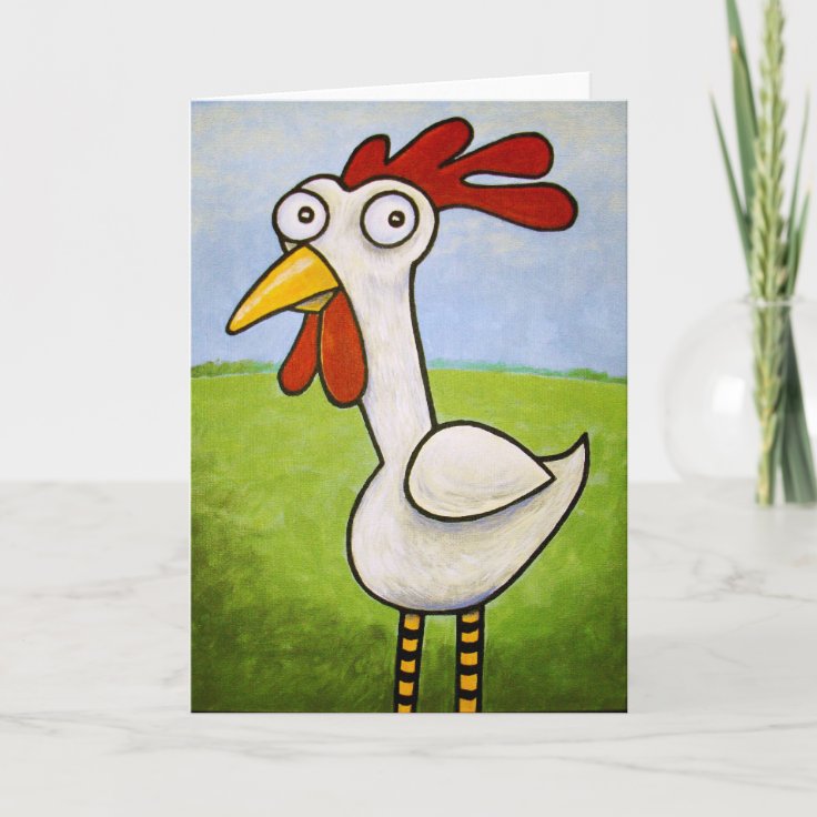 Funny Chicken Card | Zazzle