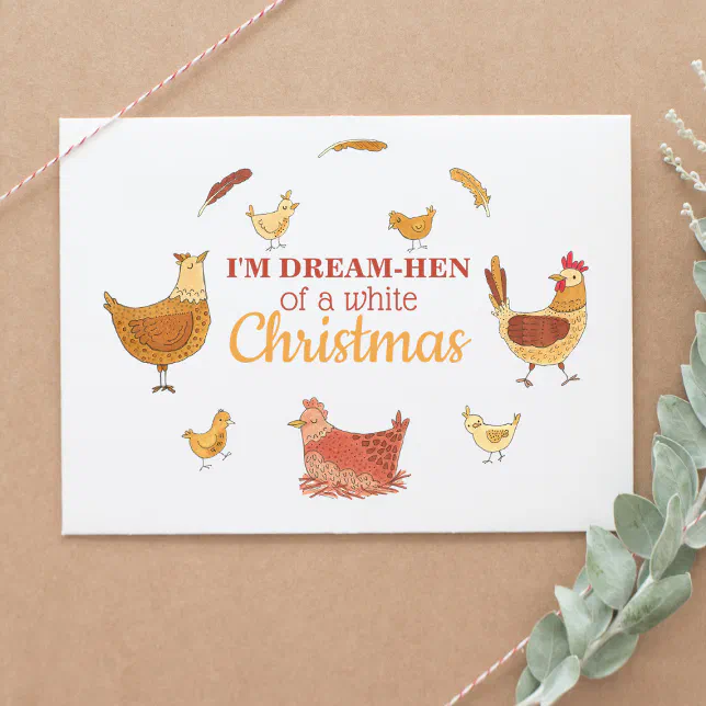 Funny Chicken Christmas Holiday Postcard | Zazzle
