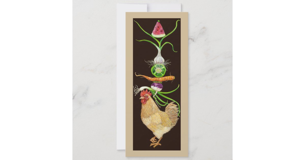 Funny chicken flat card | Zazzle