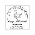 Funny Chicken Happy Mail Return Address Stamp | Zazzle