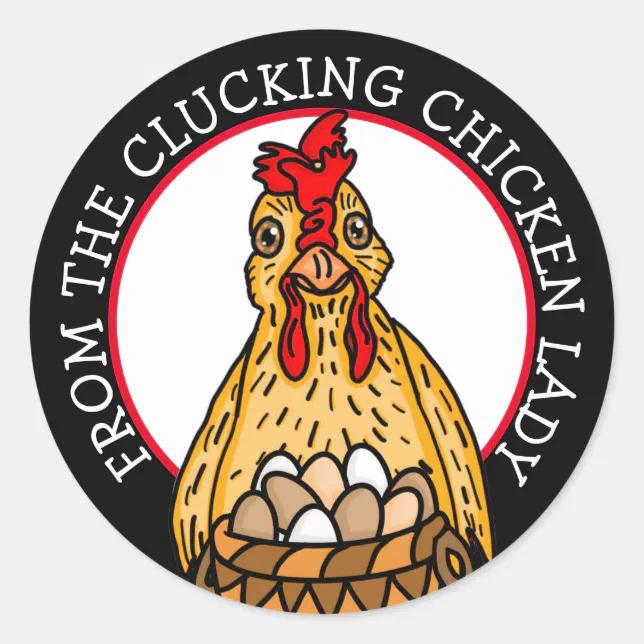 Funny Chicken Lady Stickers | Zazzle