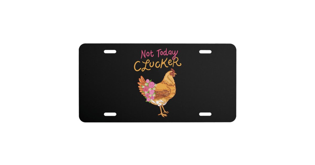 Funny Chicken License Plate | Zazzle