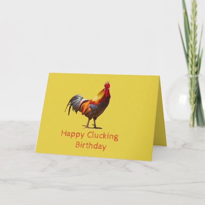 Funny Chicken Personal Birthday Card | Zazzle.com