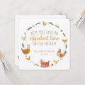 Funny Chicken Pun Square Birthday Holiday Card | Zazzle