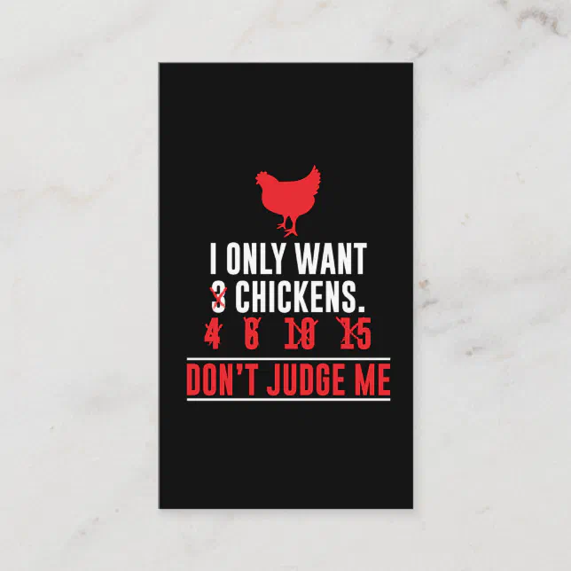Funny Chicken Sayings - Animal Farm Gift Farmer Business Card | Zazzle