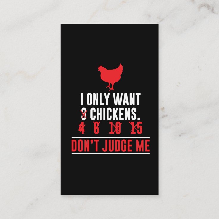 Funny Chicken Sayings - Animal Farm Gift Farmer Business Card | Zazzle