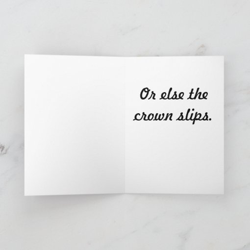 Funny Chin Up Princess Cheer Up Encouragement Card | Zazzle