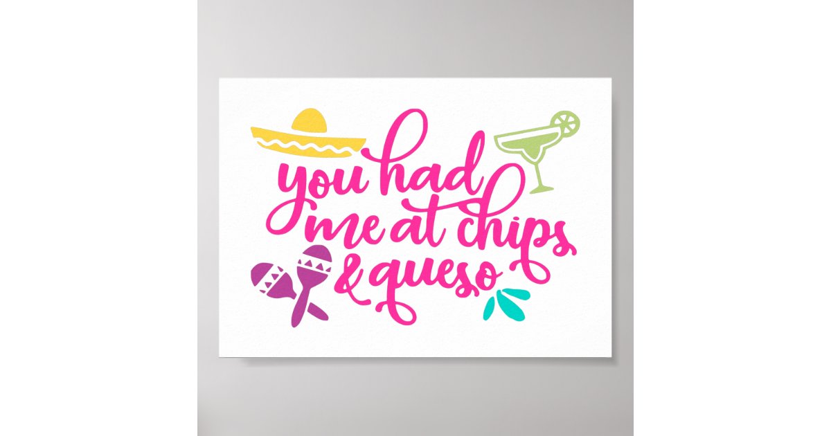Funny Chips and Queso Mexican Party Decor | Zazzle