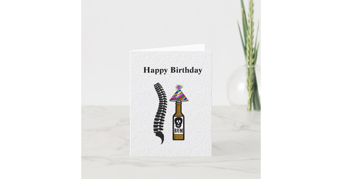 Funny Chiropractic Birthday Card | Zazzle