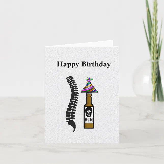Funny Chiropractic Birthday Card | Zazzle