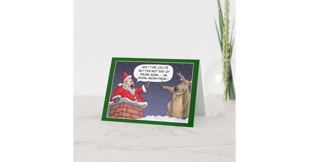 Funny Christmas Cards: Online Post Holiday Card | Zazzle