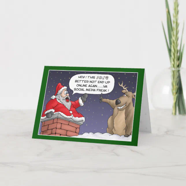 Funny Christmas Cards: Online Post Holiday Card | Zazzle