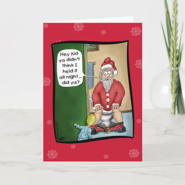Funny Christmas Cards: Pit Stop Holiday Card | Zazzle