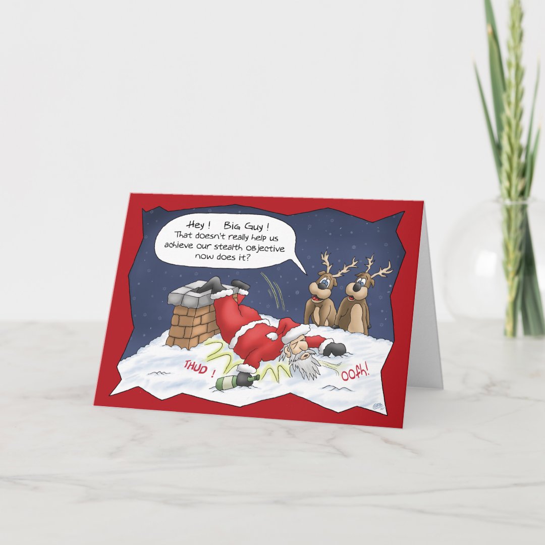 Funny Christmas Cards: Stealth Objective Holiday Card | Zazzle