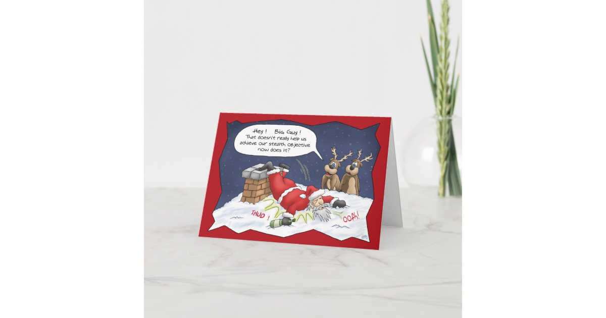 Funny Christmas Cards: Stealth Objective Holiday Card | Zazzle