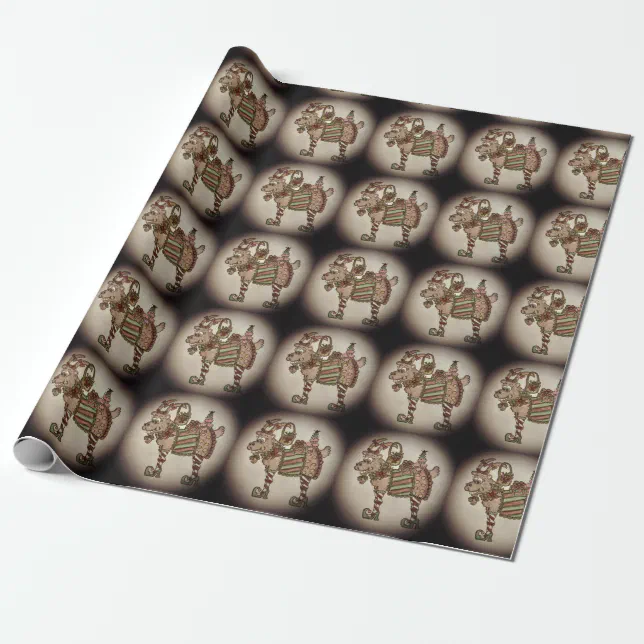 Funny Christmas Dancing Goat Wrapping Paper | Zazzle