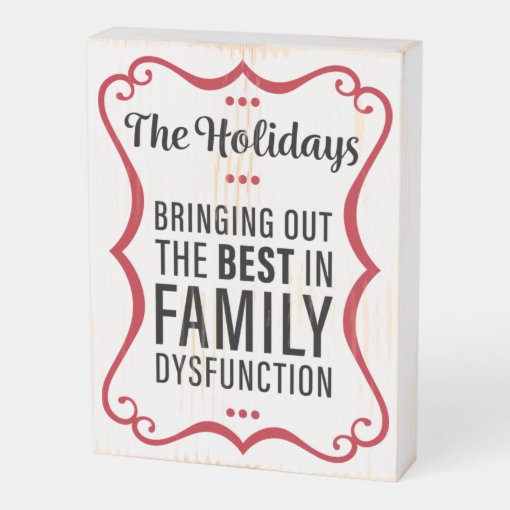 Funny Christmas Decor Wooden Box Sign | Zazzle
