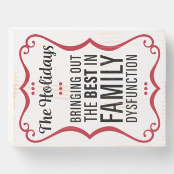 Funny Christmas Decor Wooden Box Sign | Zazzle