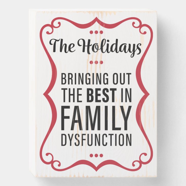 Funny Christmas Decor Wooden Box Sign | Zazzle