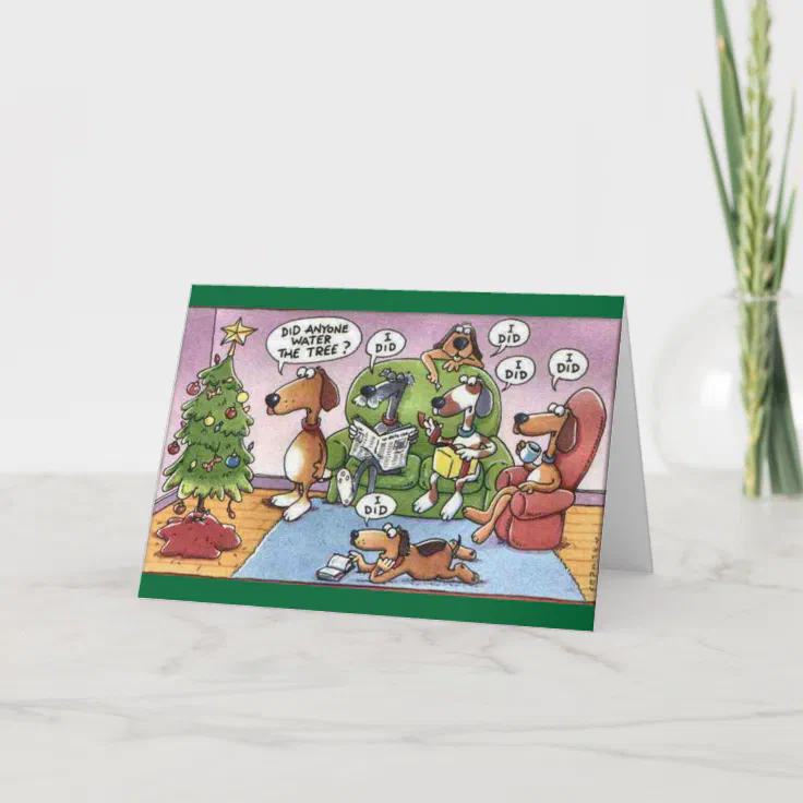 Funny Christmas Dog Card | Zazzle