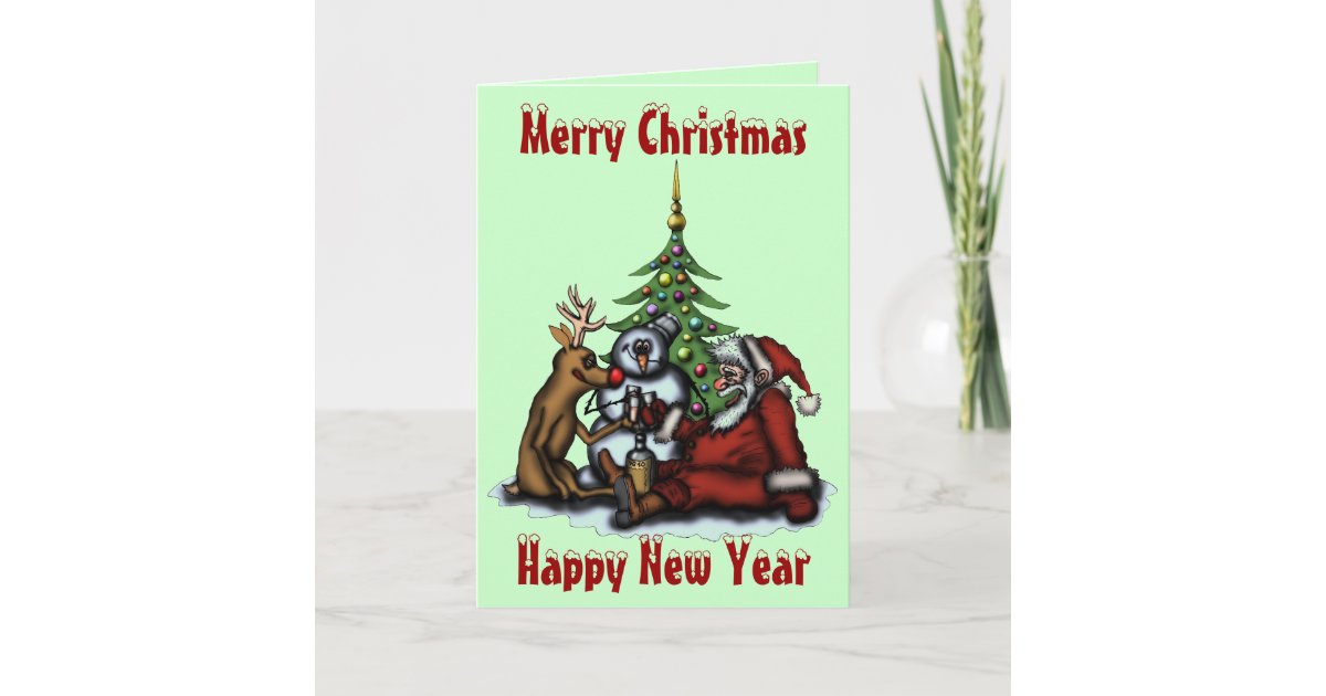 Funny Christmas Drinking Party Cartoon Art Card Zazzle funny-christmas-drinking-party-cartoon-art-card-zazzle