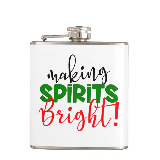 Funny Christmas drinking party Holiday Flask | Zazzle