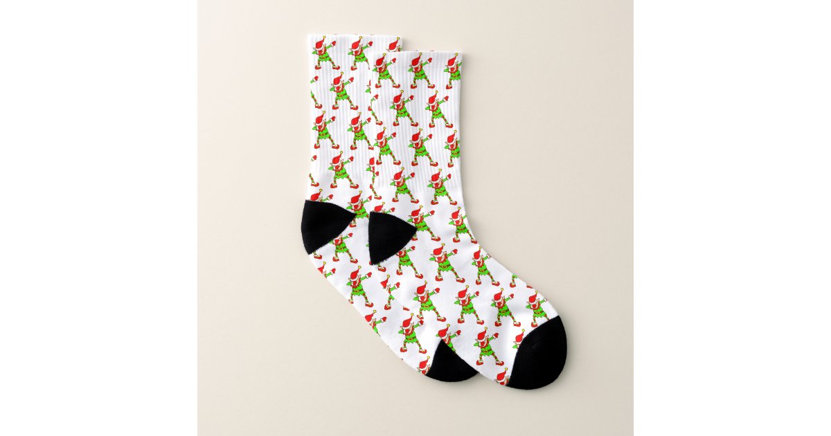 Funny Christmas Elf Dancing Socks | Zazzle