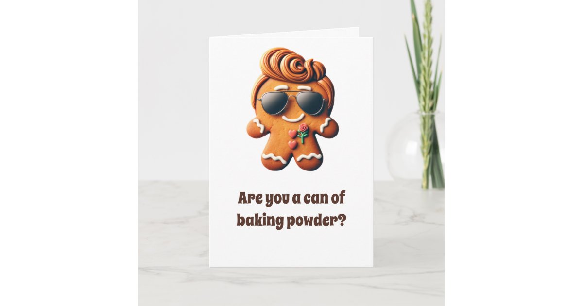Funny Christmas: Gingerbread cookie rising Card | Zazzle