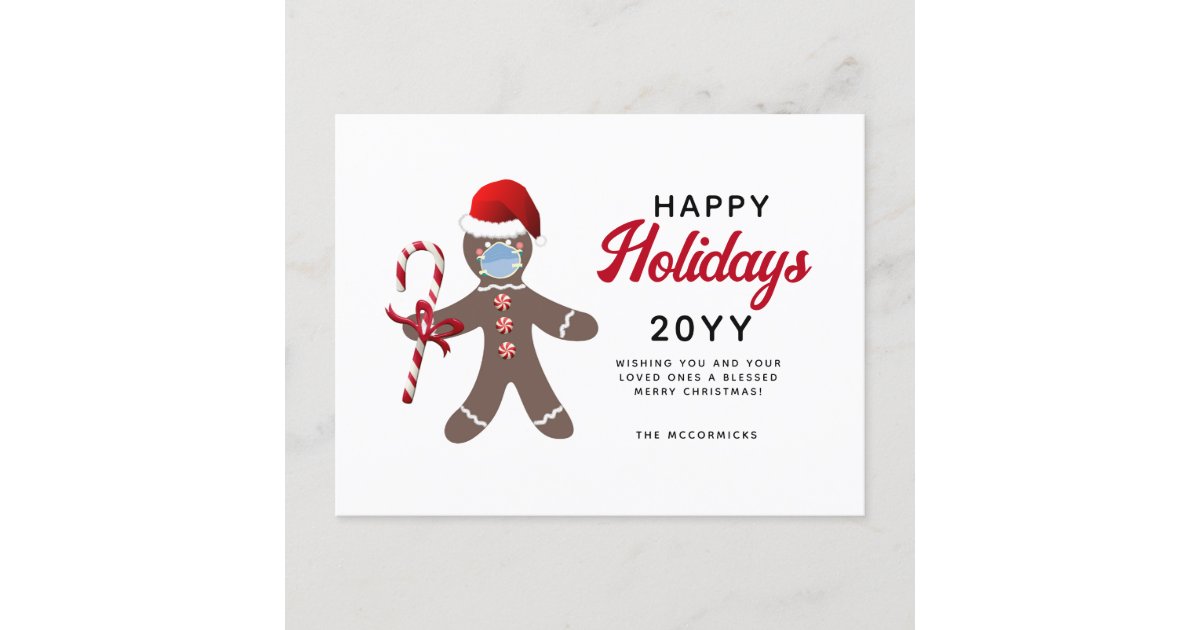 Funny Christmas Gingerbread Man Holiday Post Card | Zazzle