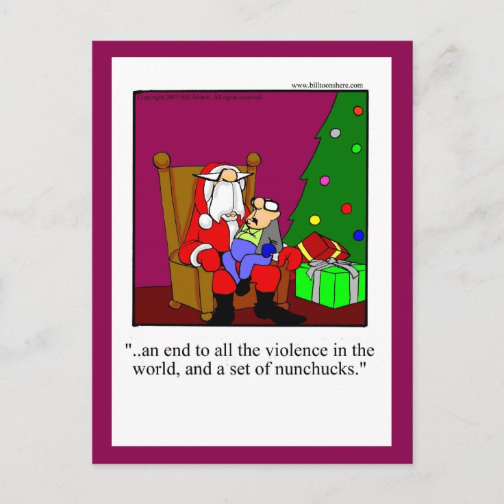 Funny Christmas Humor Postcard | Zazzle