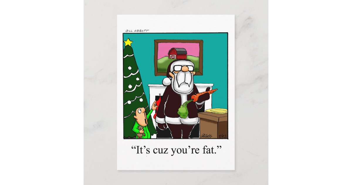 Funny Christmas Humor Postcard | Zazzle