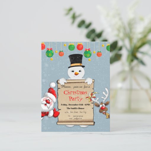 Funny Christmas Invitation for Christmas Party | Zazzle