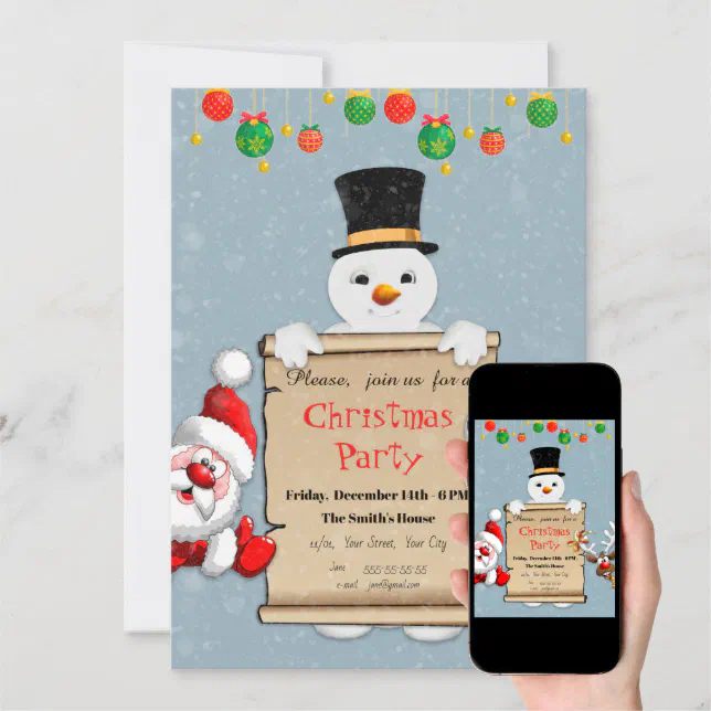 Funny Christmas Invitation for Christmas Party | Zazzle