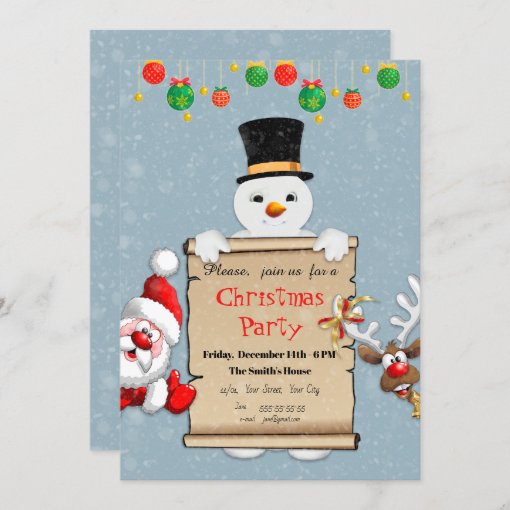 Funny Christmas Invitation for Christmas Party | Zazzle