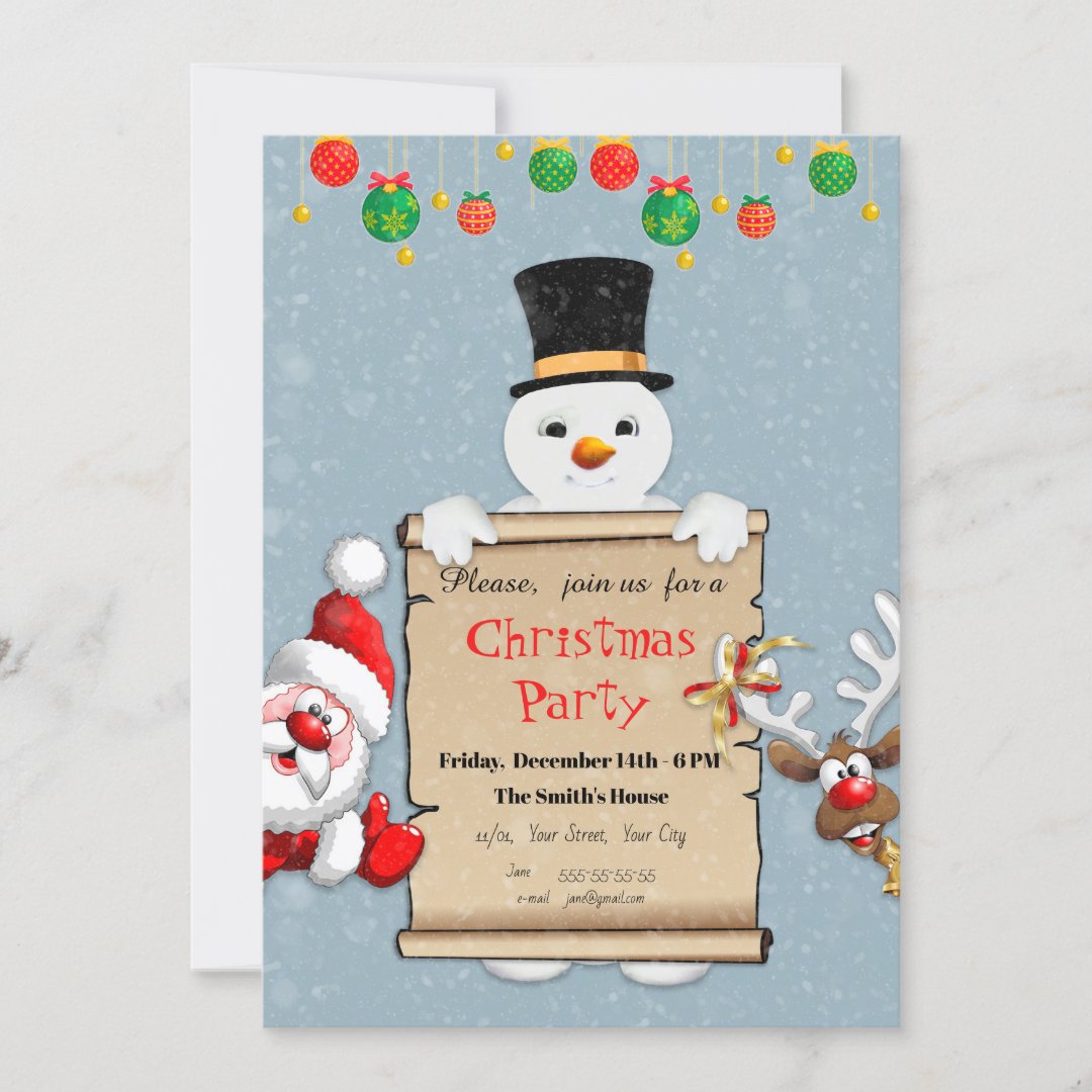 Funny Christmas Invitation for Christmas Party | Zazzle