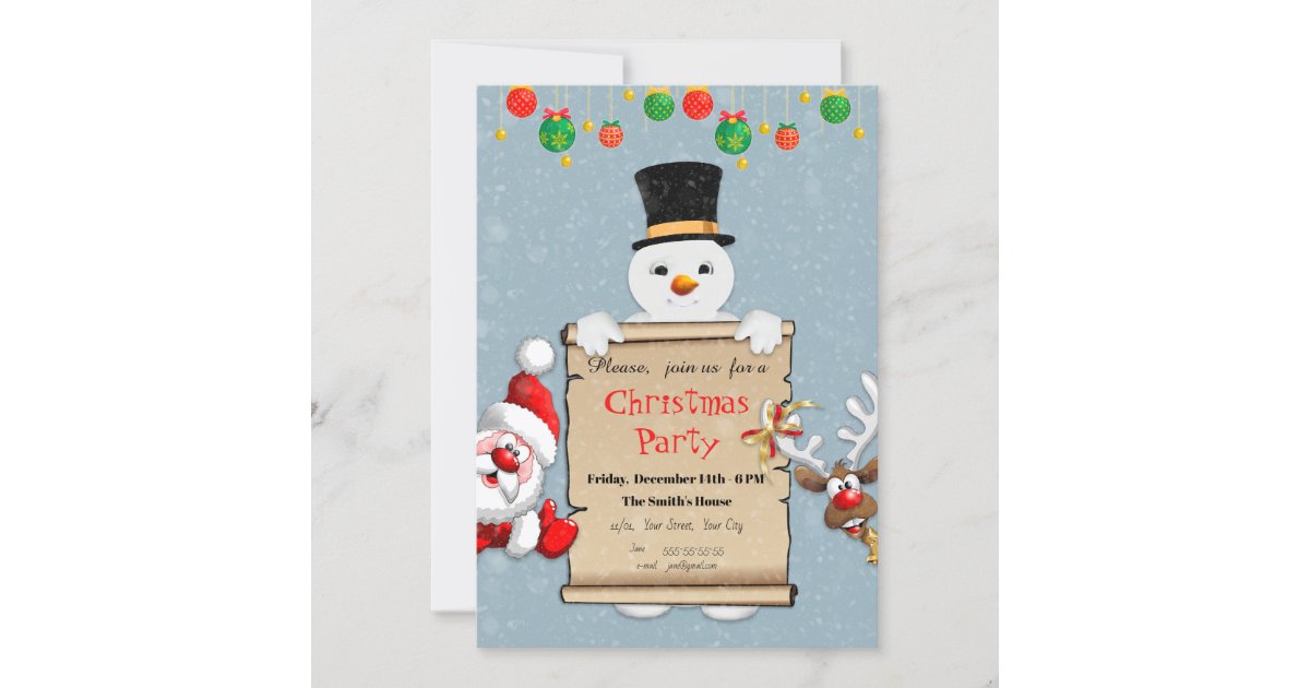 Funny Christmas Invitation for Christmas Party | Zazzle
