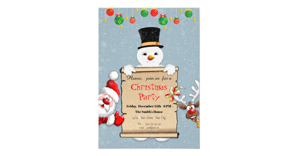 Funny Christmas Invitation for Christmas Party | Zazzle.com