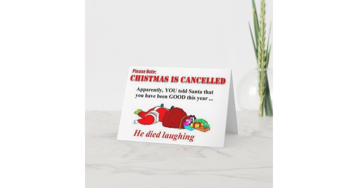 Funny Christmas is Canceled Card | Zazzle