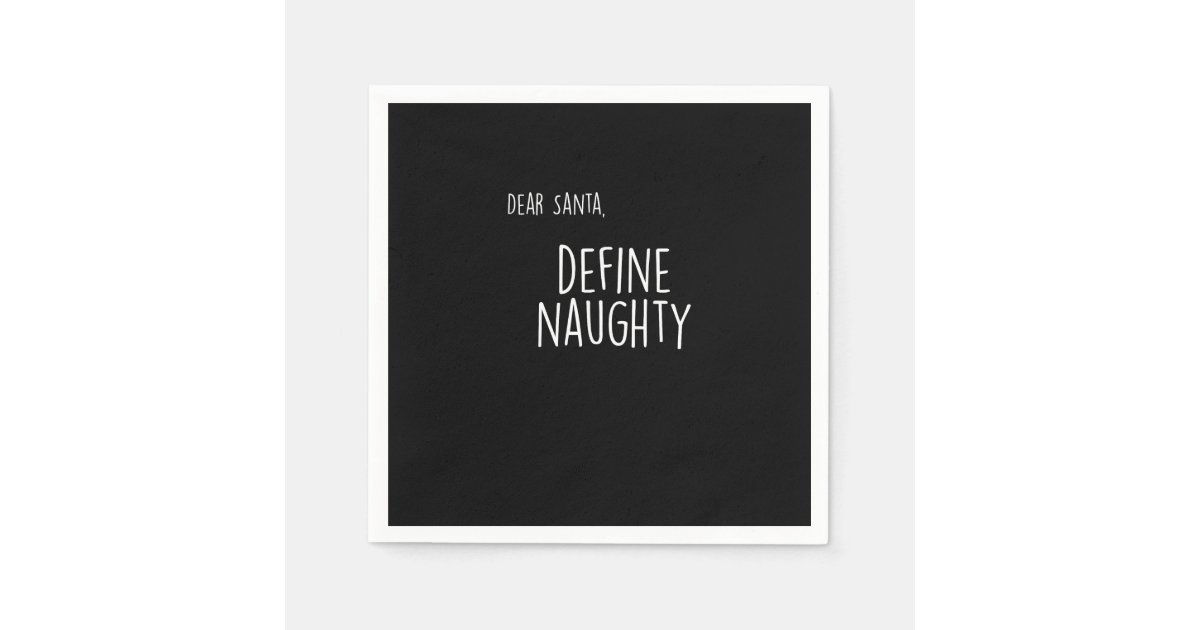 Funny Christmas Naughty Nice Santa Checklist Napkins | Zazzle