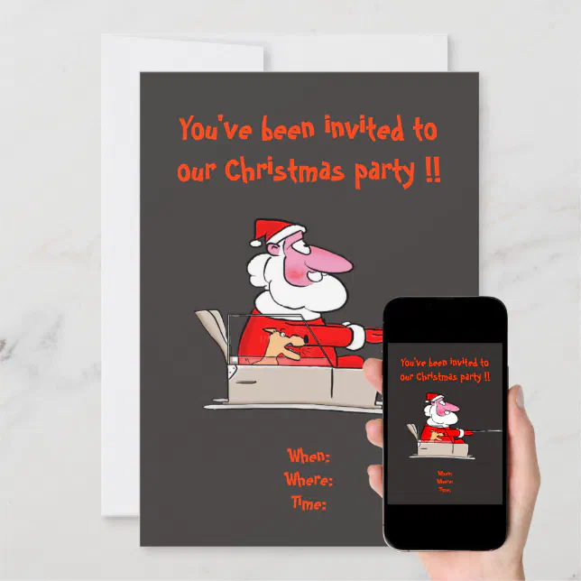 Funny Christmas Party Invitation | Zazzle