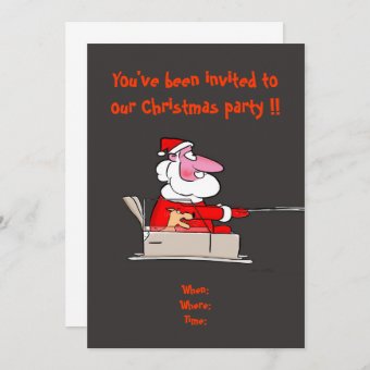 Funny Christmas Party Invitation | Zazzle