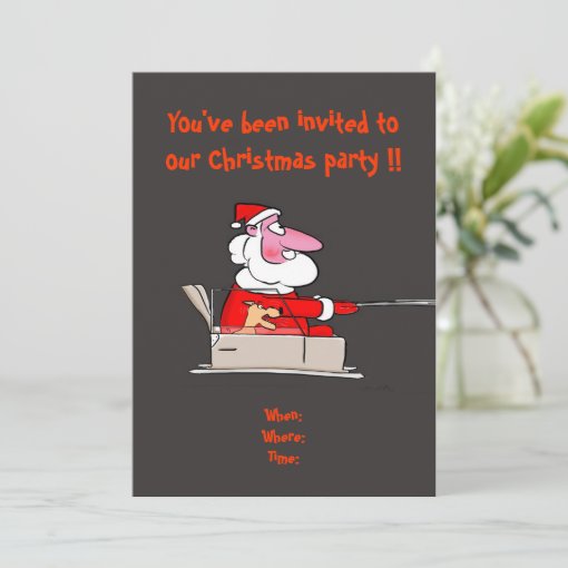 Funny Christmas Party Invitation | Zazzle
