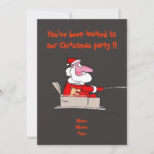 Funny Christmas Party Invitation | Zazzle
